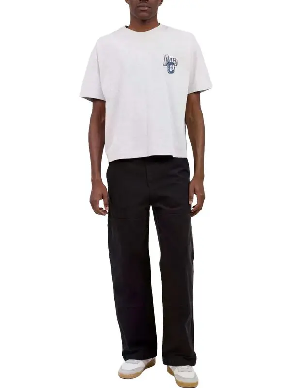 A.p.c. Logo-embroidered Short-sleeve T-shirt - Grey