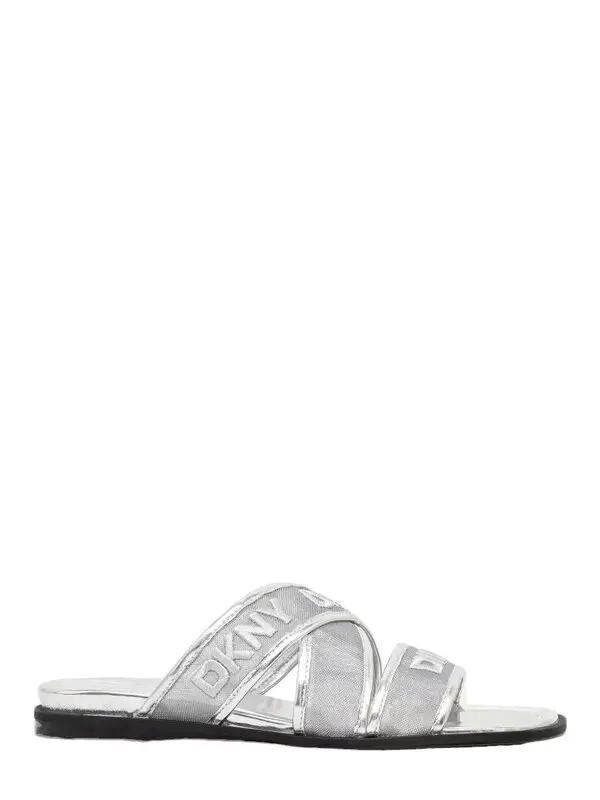 Dkny Cerelia Crossover Strap Slides - Silver
