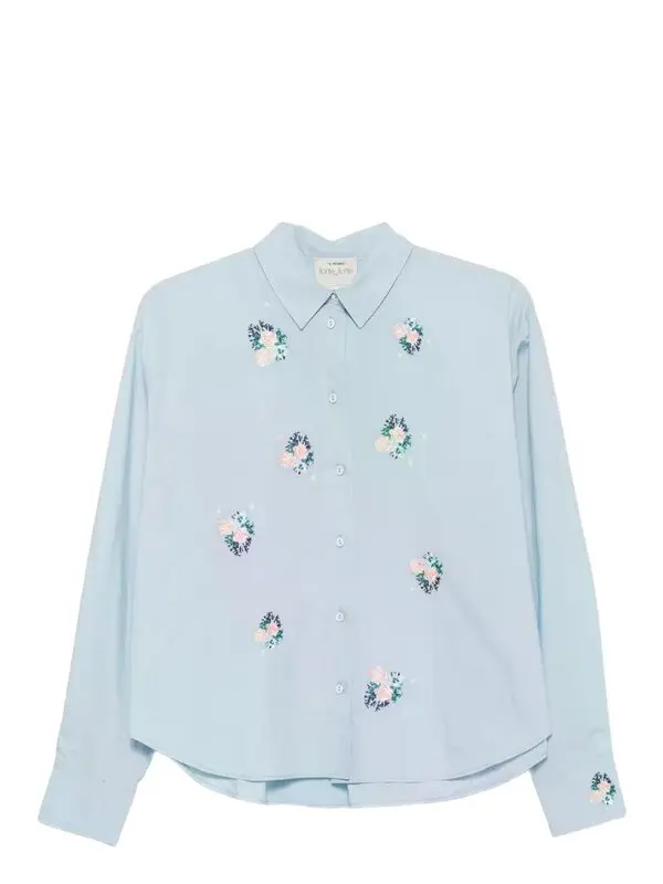 FORTE_FORTE Embroidered Shirt - Blue
