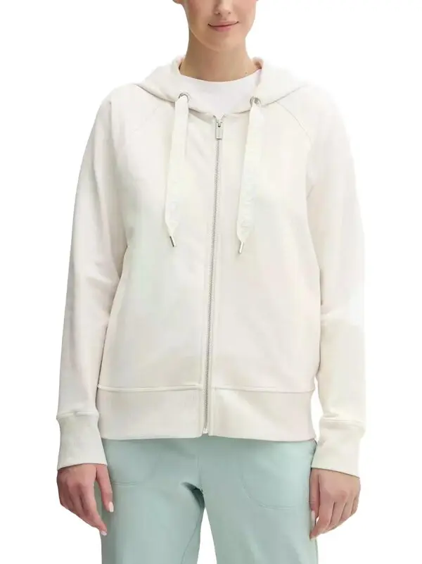 Dkny Zip-fastening Hoodie With Drawstring Hood - White