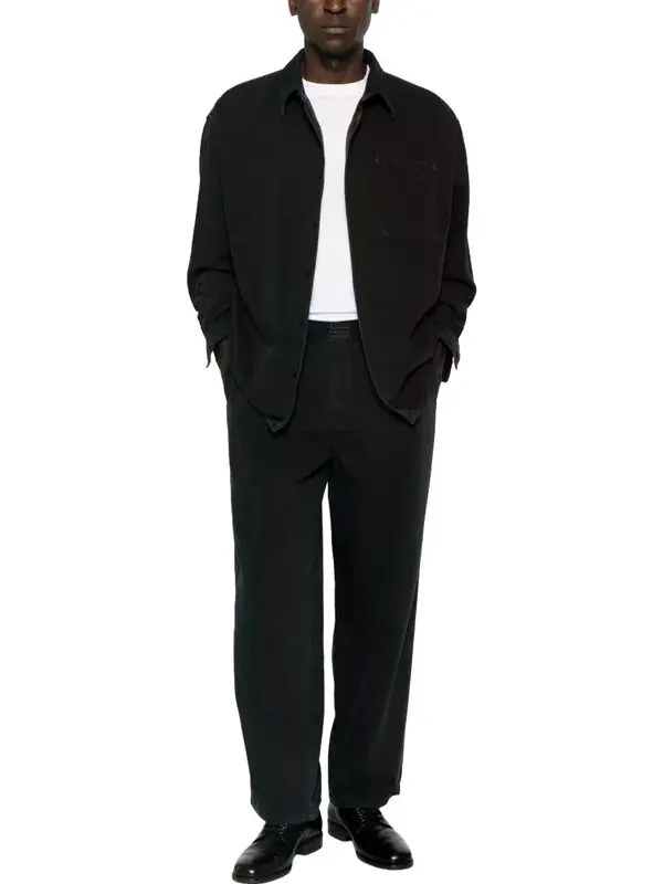 American Vintage Chest-pocket Button-up Overshirt - Black