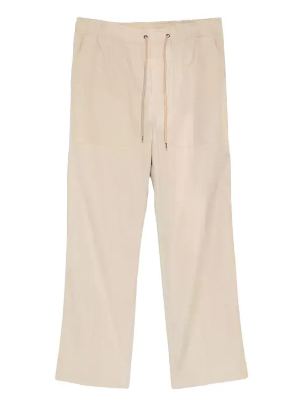 JAMES PERSE Fine-cotton Twill Elasticated Waistband Trousers - Brown