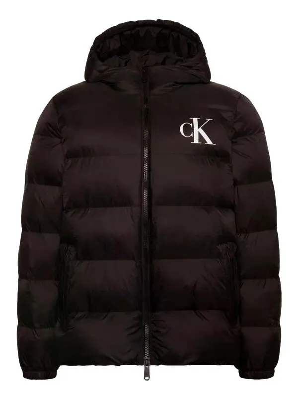 Calvin Klein Print Puffer Jacket - Black
