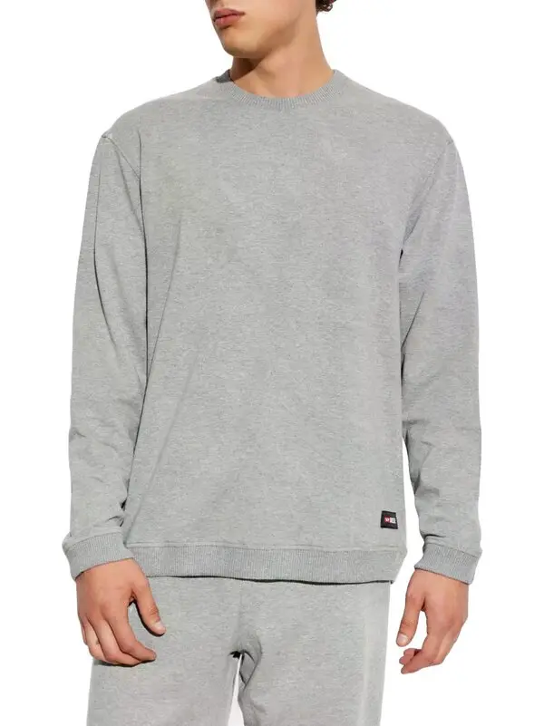 DIESEL® Logo Patch Crewneck Sweatshirt - Grey