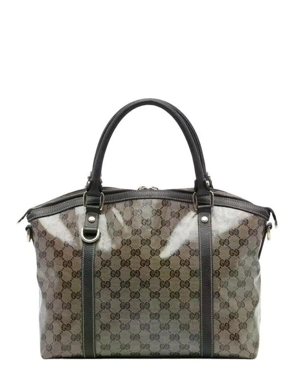 Gucci Medium Gg Crystal Charm Dome Satchel - Neutrals