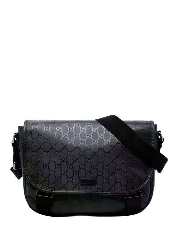 Gucci 2016-2026 Gg Imprime Crossbody Bag - Black