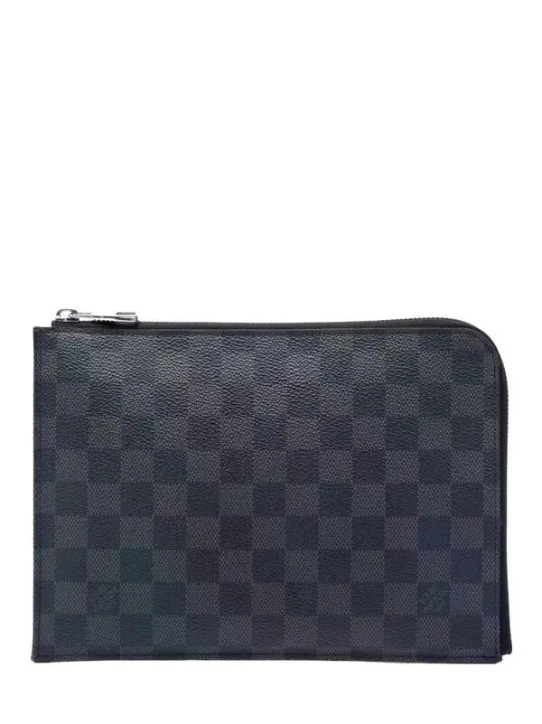 LOUIS VUITTON 2016 Damier Graphite Pochette Jour Pm Clutch Bag - Black