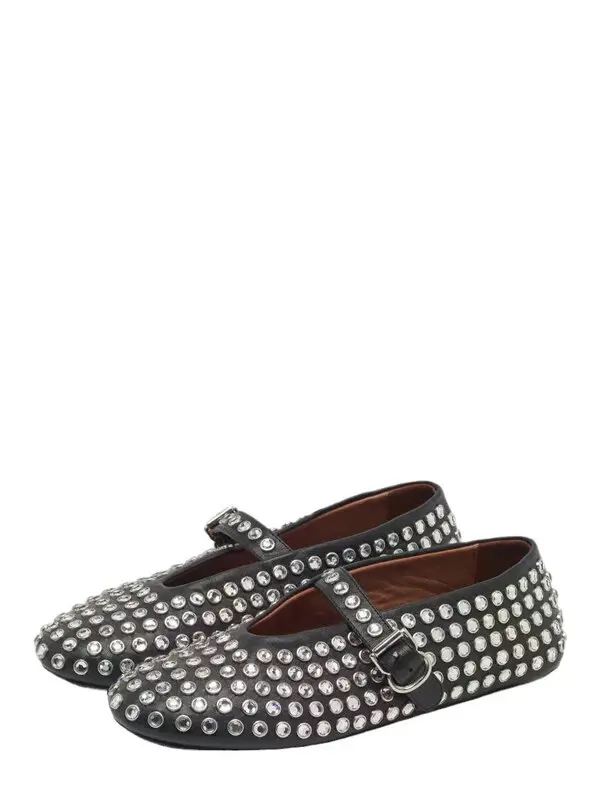 Alaïa Crystal-embellished Mary Jane Ballet Flats - Black