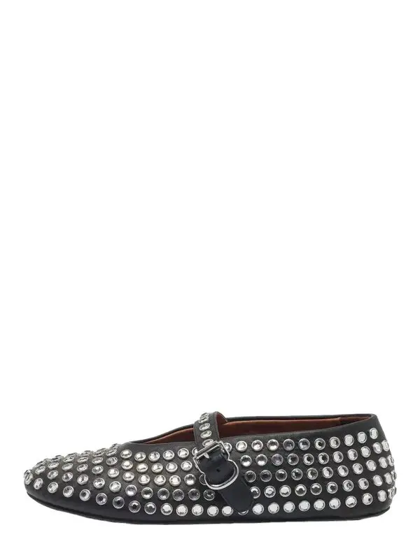 Alaïa Crystal-embellished Mary Jane Ballet Flats - Black