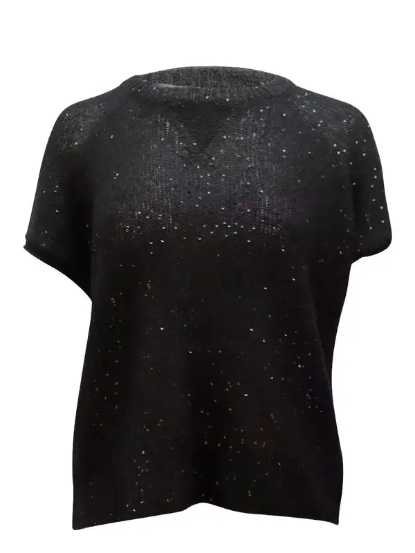 ATM Anthony Thomas Melillo Sequin Embellished Knitted Sweater - Black