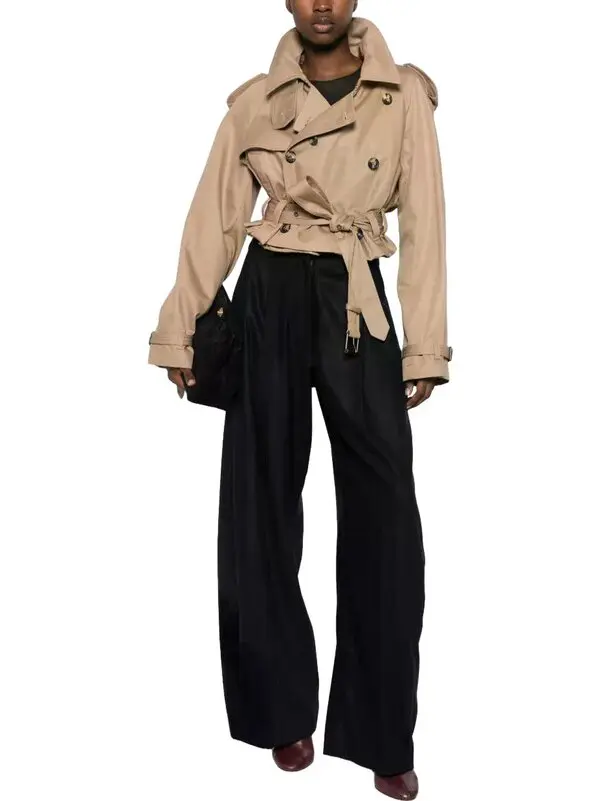 THELATEST Pleated Wide-leg Trousers In Night - Blue