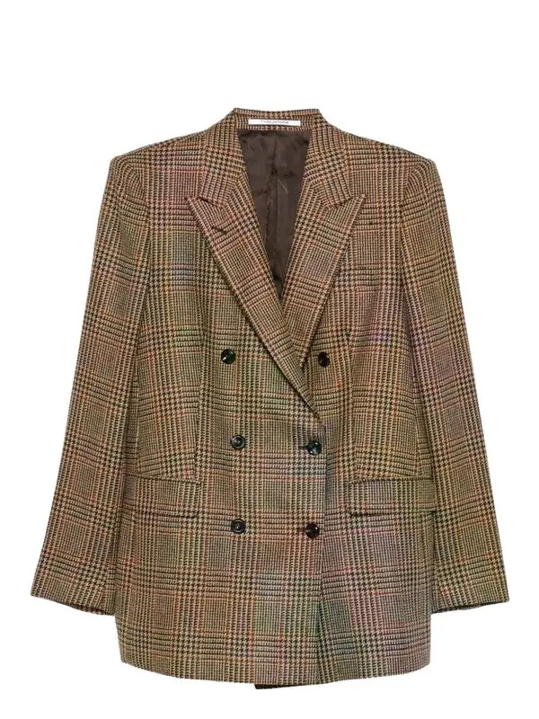 Tagliatore Check Double-breasted Blazer - Brown