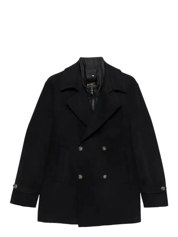 BARBA NAPOLI Double-breasted Peacoat - Black