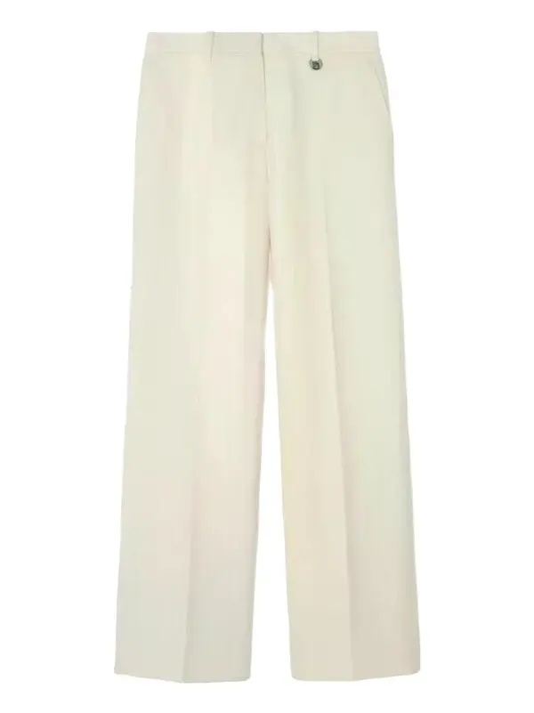 Burberry Wool Tailored Trousers - Neutrals