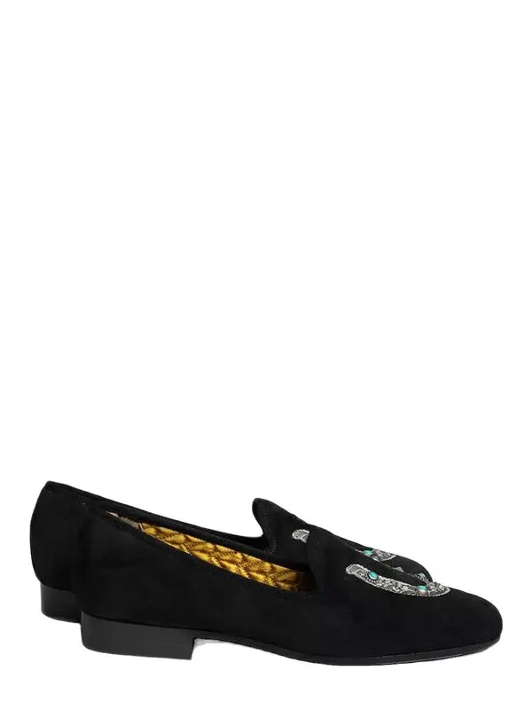 FORTELA Broadway Suede Loafers - Black