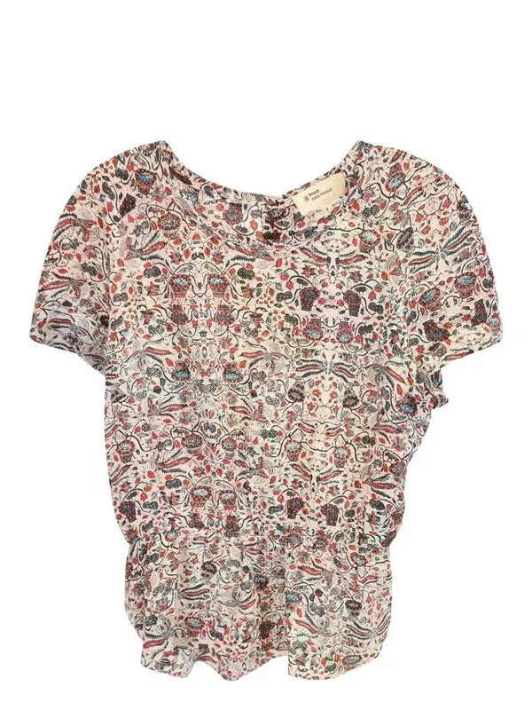 ISABEL MARANT VINTAGE Printed Silk Blouse - Neutrals
