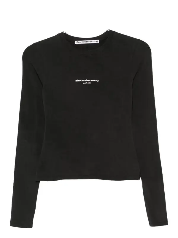 Alexander Wang Layered-detail Ribbed-knit Top - Black