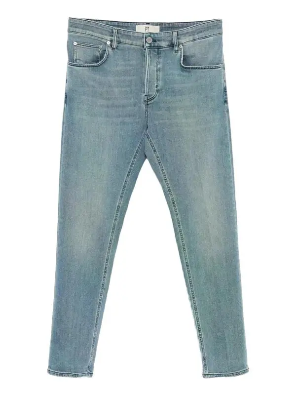 PT TORINO Faded Effect Whiskered Jeans - Blue