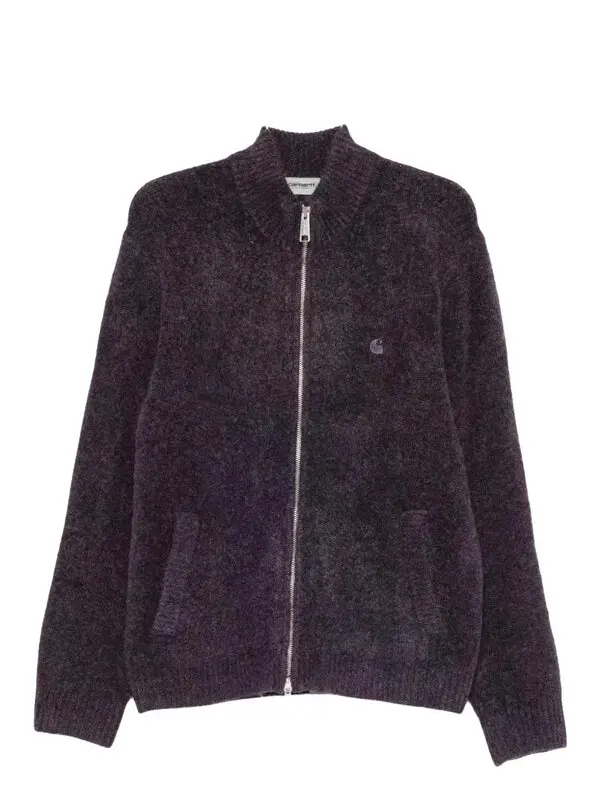 Carhartt Work In Progress Curtis Logo-embroidered Cardigan - Purple