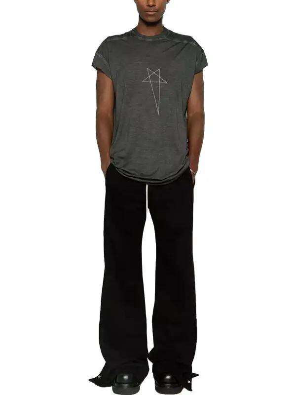 Rick Owens Wide Pusher Press-stud Track Pants - Black