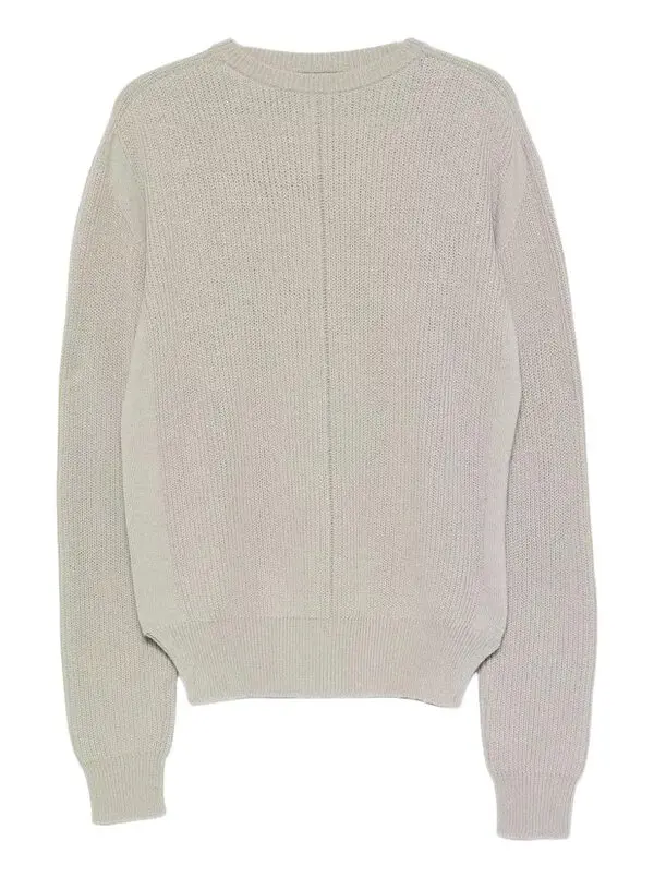 Rick Owens Ribbed-knit Panelled Sweater - Neutrals