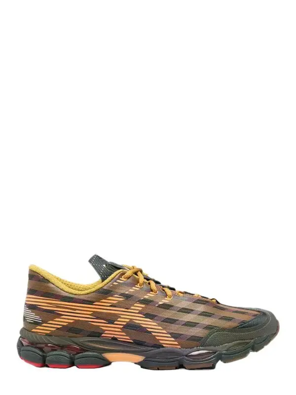 Asics Checked Lace-up Sneakers - Brown