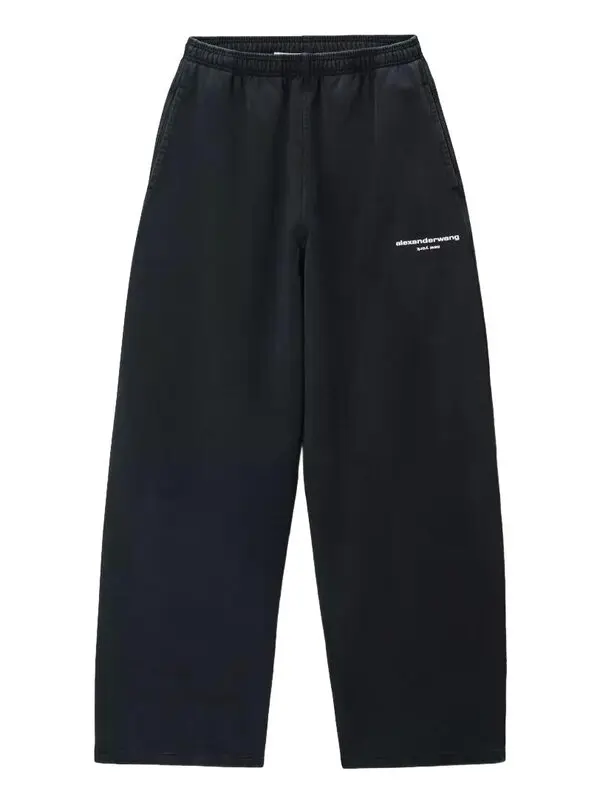 Alexander Wang Logo-print Mid-rise Relaxed Sweatpants - Black