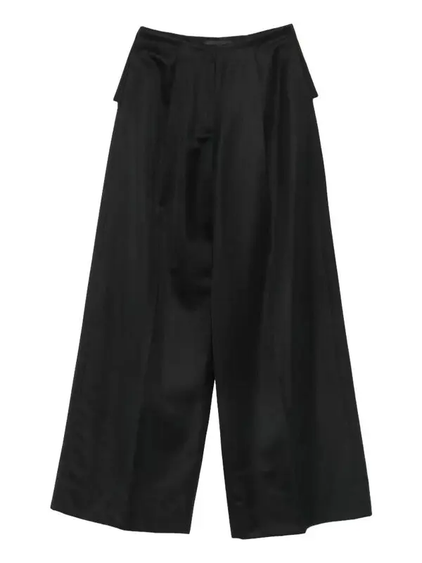 Simone Rocha Bow Detail Wide Leg Trousers - Black