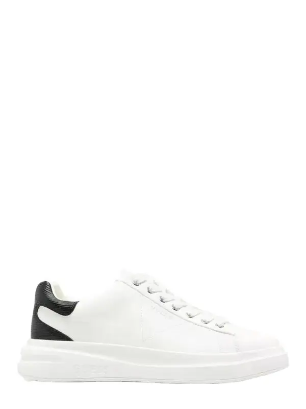 Guess Paneled Leather Sneakers - White