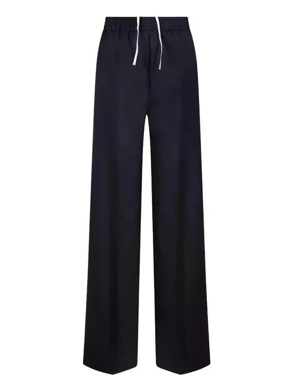 Max Mara Drawstring Waist Trousers - Blue