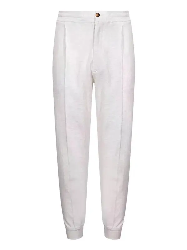 Brunello Cucinelli Techno Cotton French Terry Double Cloth Trousers - Neutrals