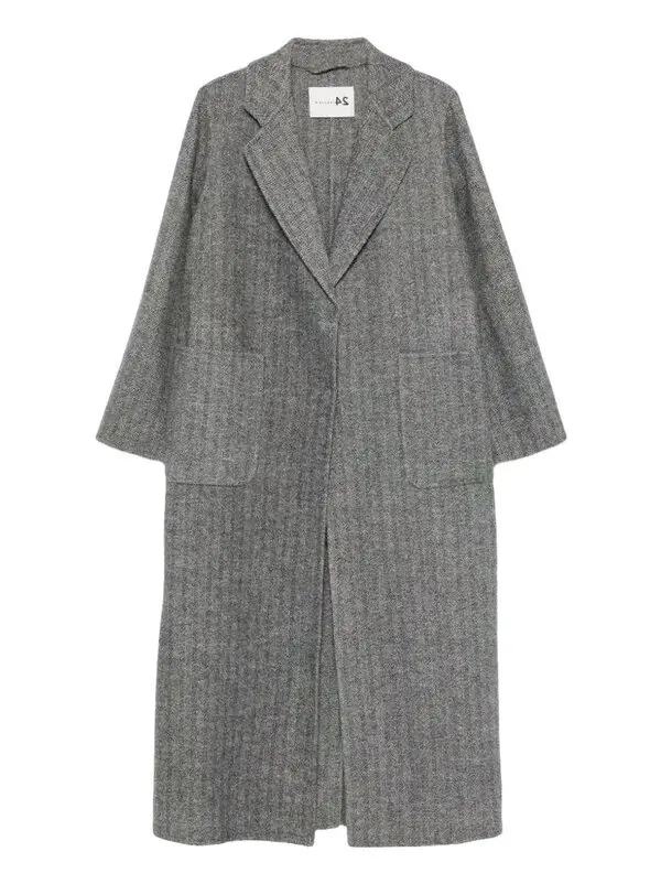 MANZONI 24 Long Sleeve Coat - Grey
