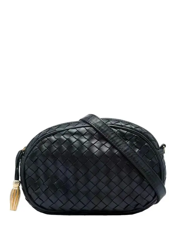 Bottega Veneta 20th Century Nappa Intrecciato Crossbody Bag - Black