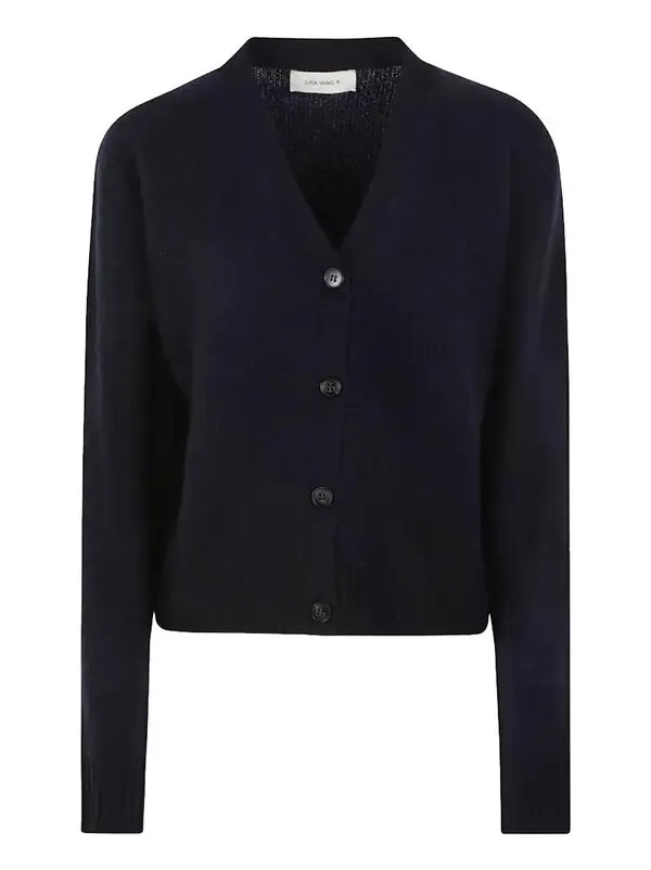 LISA YANG Button-fastening V-neck Cardigan - Blue