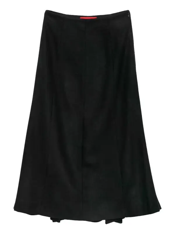 THELATEST Panelled Flared Midi Skirt - Black