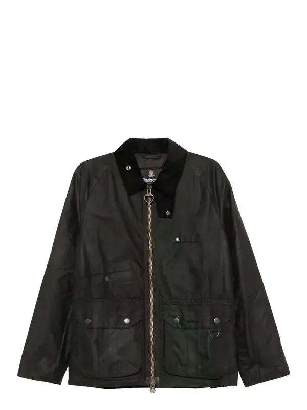 Barbour Wax Finish Corduroy Collar Jacket - Brown
