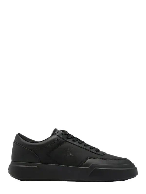 Calvin Klein Print Leather Sneakers - Black