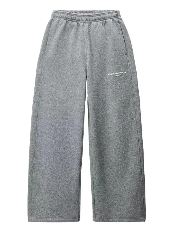 Alexander Wang Mid-rise Relaxed Sweatpant W/ Logo Print - Grey