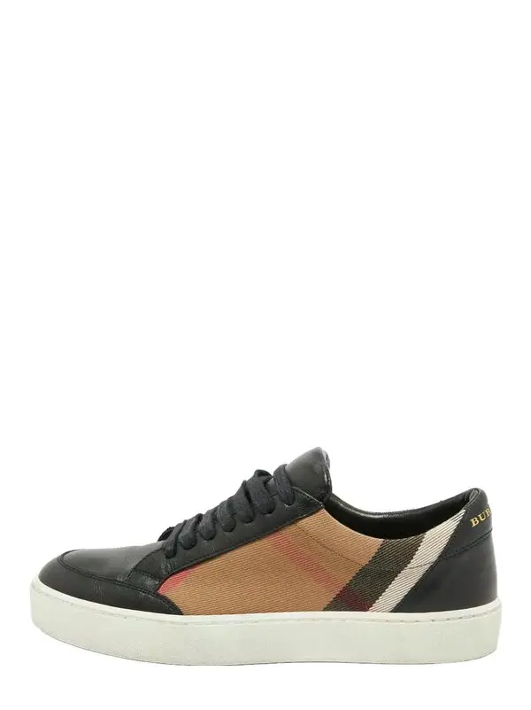 Burberry House Check Panel Sneakers - Black