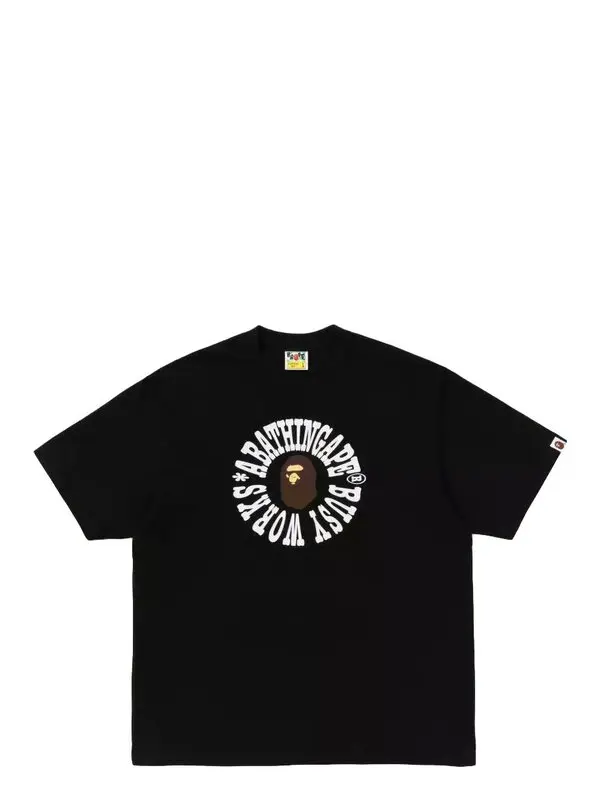 A BATHING APE Busy Works Logo Relaxed Fit T-hirt - Black