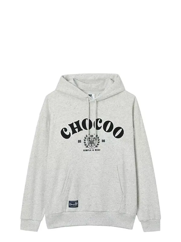 CHOCOOLATE Embroidered Logo Hoodie - Grey