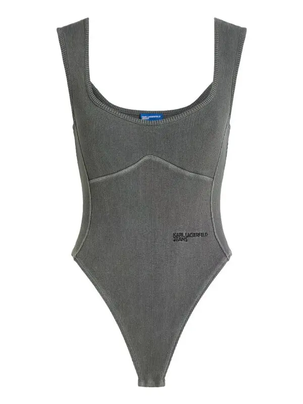 Karl Lagerfeld Washed Bodysuit - Grey