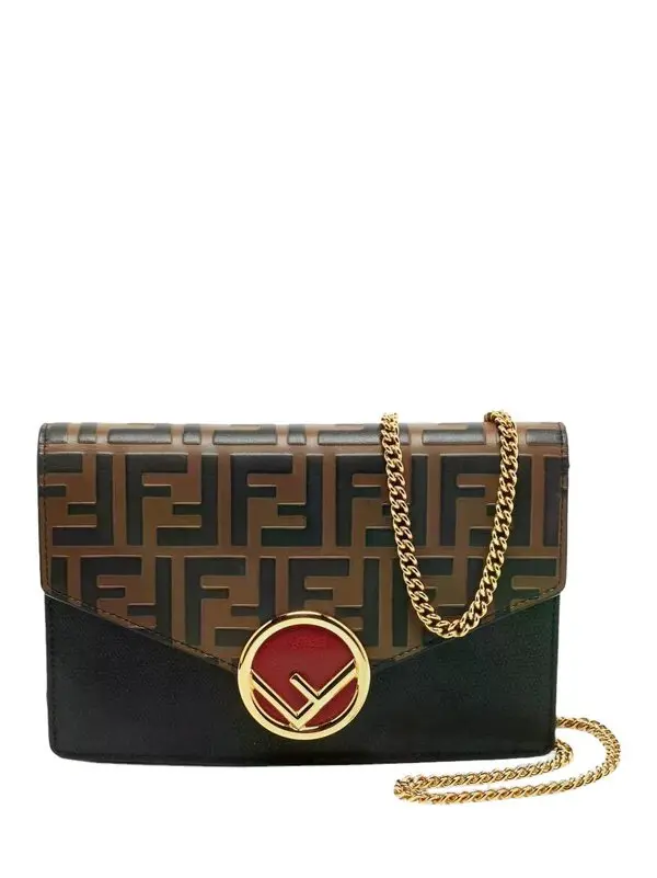 Fendi Zucca-embossed Crossbody Bag - Black
