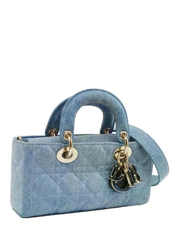 Dior Small Lady D-joy Cannage Denim Tote Bag - Blue