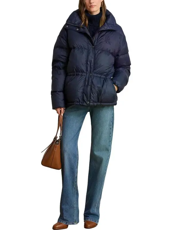 Ralph Lauren Padded Funnel Neck Coat - Blue