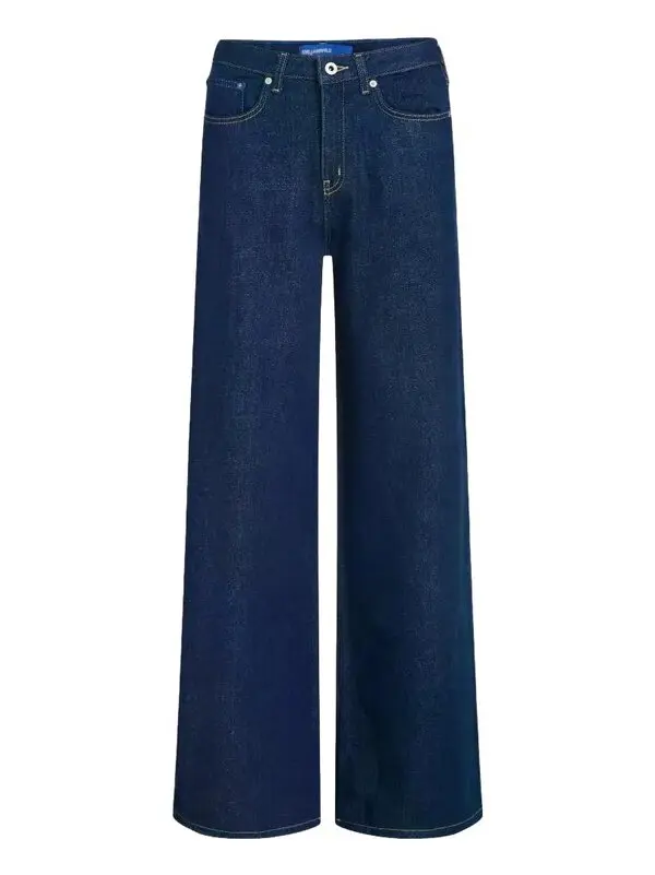 Karl Lagerfeld High-waisted Wide-leg Jeans - Blue