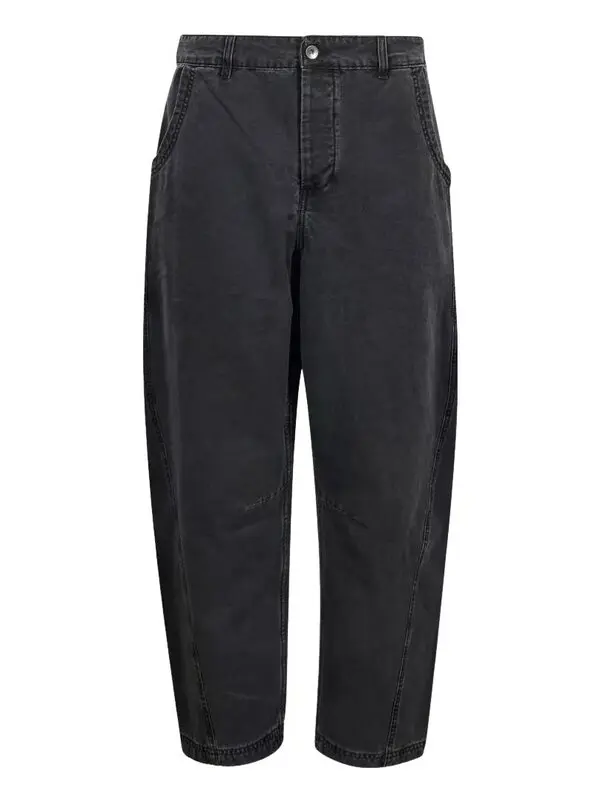 You Must Create Twisted Seam Panelled Trousers - Grey