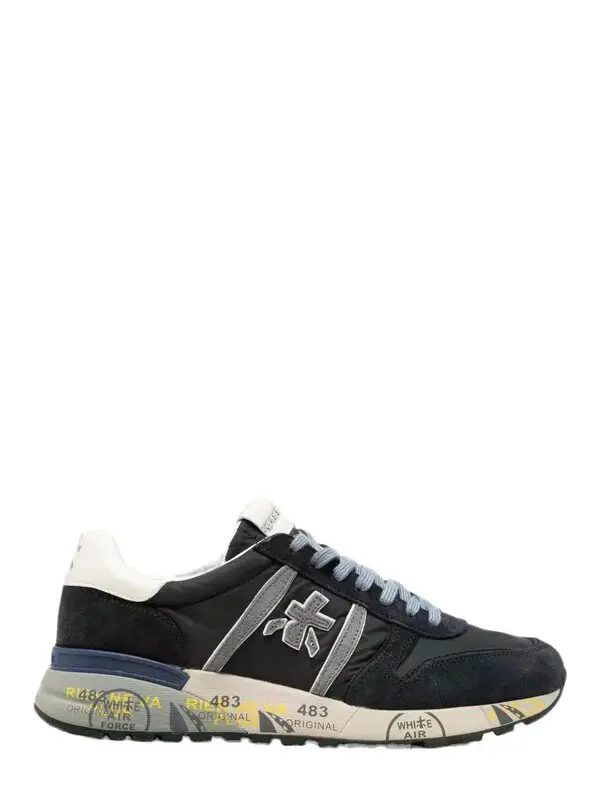 Premiata Lander Logo-patch Sneakers - Blue