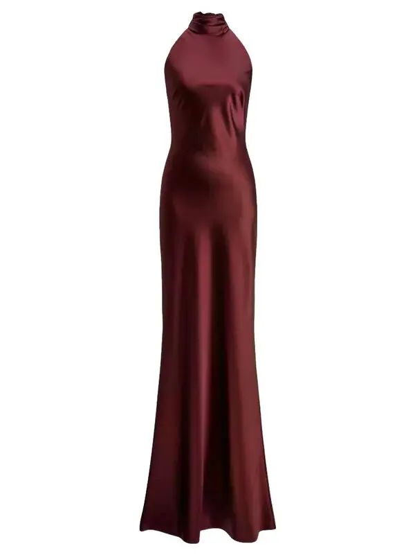 Ralph Lauren Chilton Halterneck Maxi Dress - Red