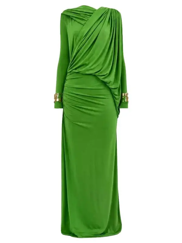 Elisabetta Franchi Hooded Maxi Dress - Green